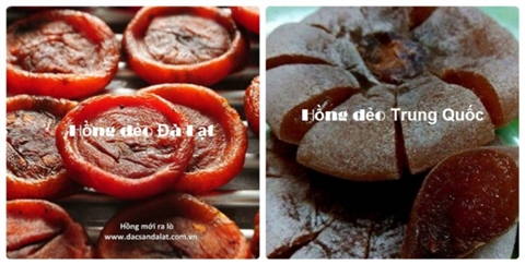 Cách phân biệt hồng dẻo Trung Quốc và hồng dẻo Đà Lạt đơn giản nhất